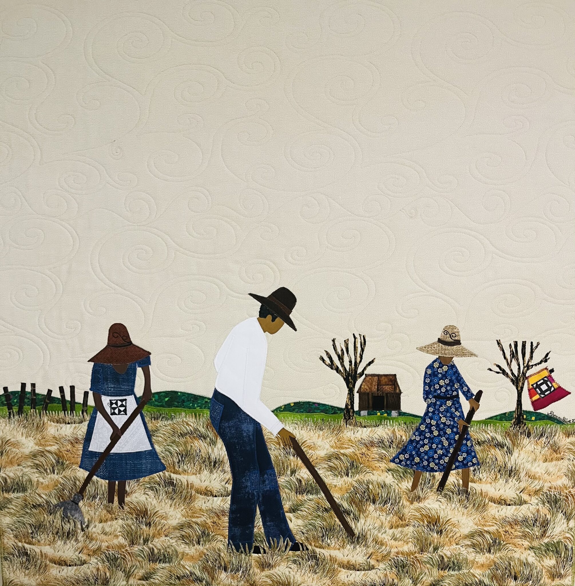 People in the Field #7 by Sherry Shine (SOLD) - E&S Gallery, Inc.